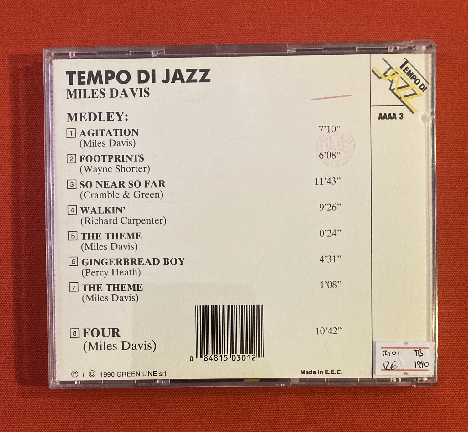 MILES DAVIS TEMPO DI JAZZ CDTJ 703 GREEN LINE 1990 TRÈS BON ÉTAT CD ...
