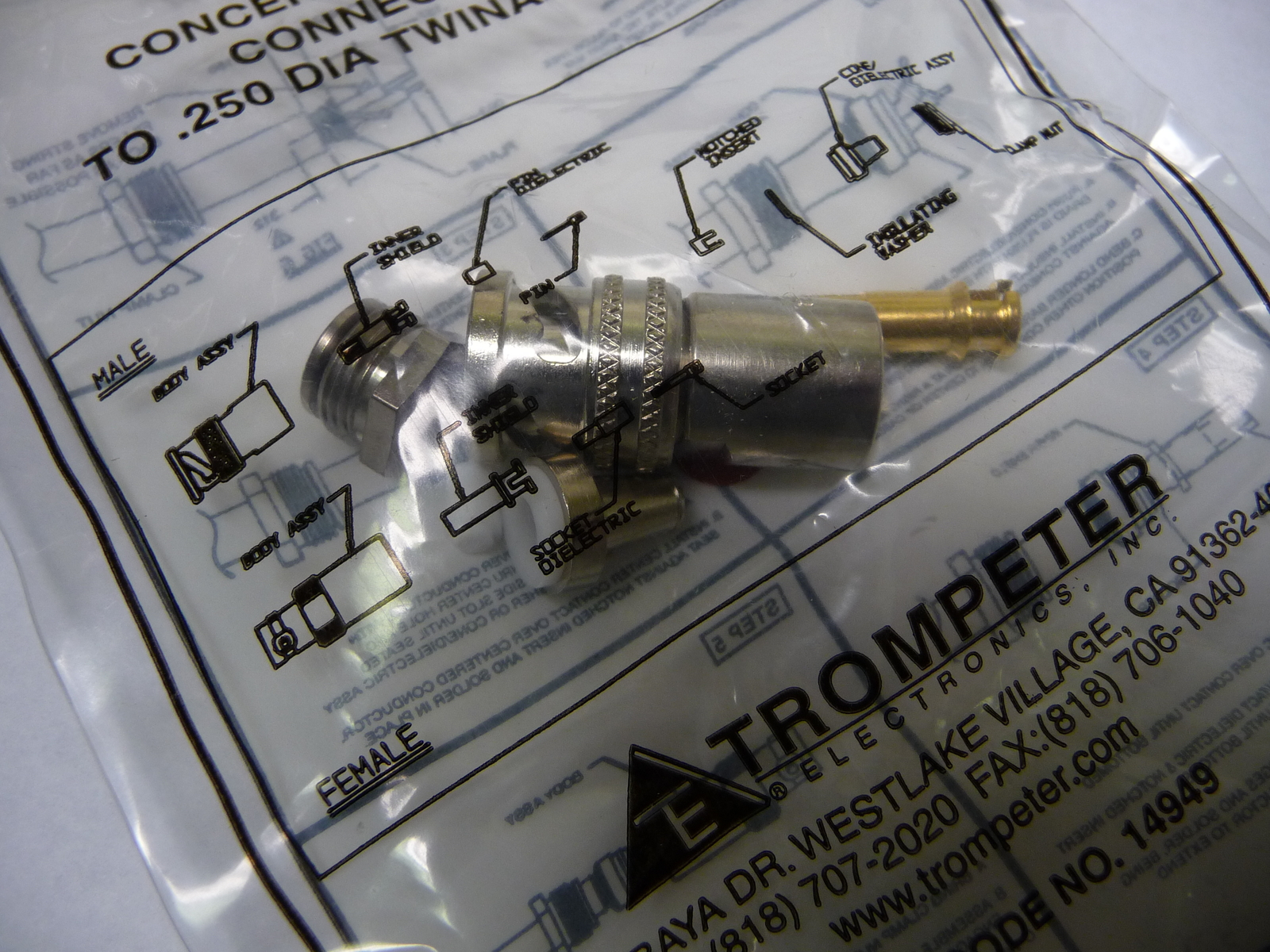 TROMPETER PL75-55 Qty of 1 per Lot Conn TRB Plug STR Crimp | eBay