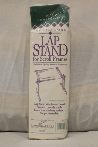 NEW SEALED HOMECRAFTERS Needlework Lap Stand For Scroll Frames Wooden ...