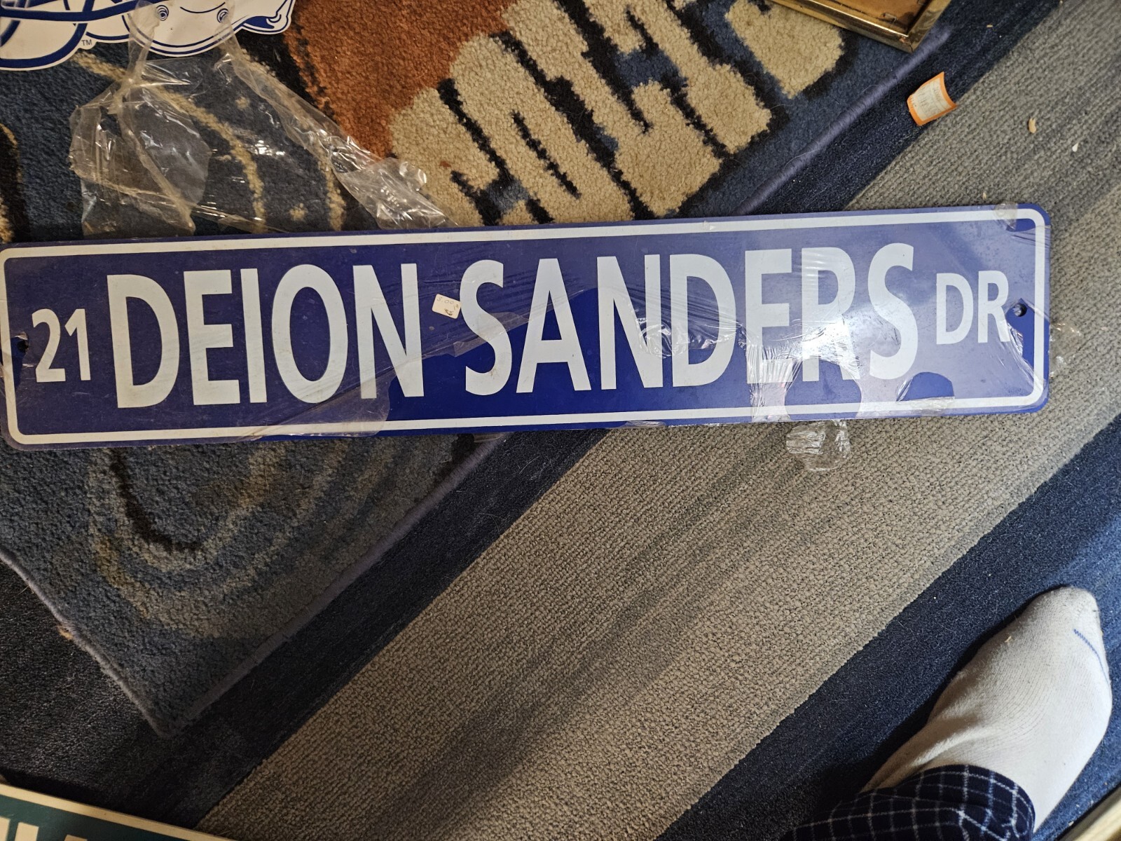 Vintage Deon Sanders Street Sign | eBay