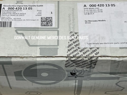 Mercedes Benz Genuine Front Brake Pads ML GLE W166 OE 0004203302 | eBay