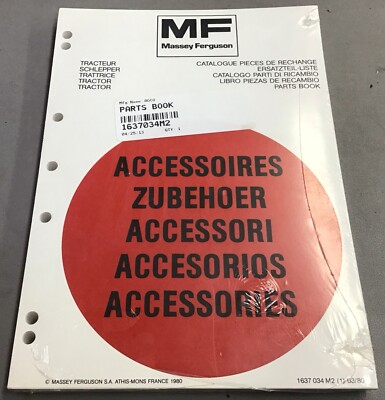 AGCO Massey Ferguson Parts Book 1637034M2 For Various Tractors (A4) | eBay