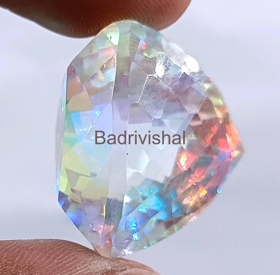 55 CT Rainbow Color Trillion Cut Natural Mystic Topaz Certified Loose ...