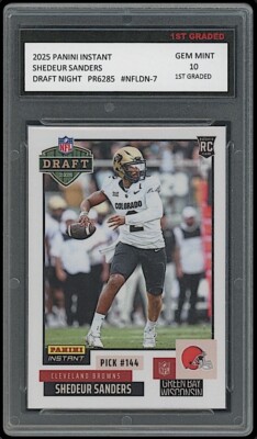 Shedeur Sanders 2025 Panini Instant NFL Draft Night Rookie Card RC 1st ...