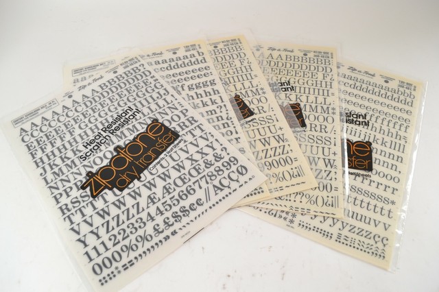 Lot 5 Pack Zipatone Dry Transfer Letters TIMES NEW ROMAN | eBay
