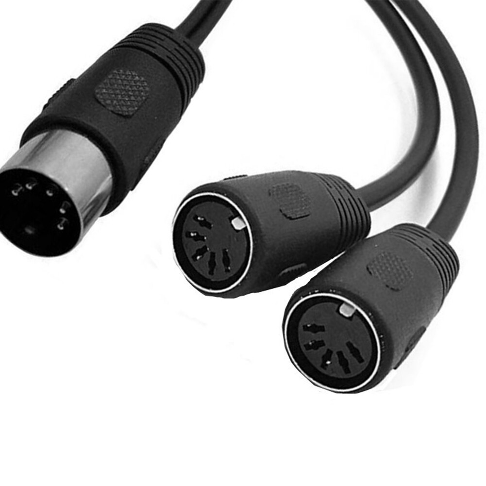 50cm Male To Female Audio Cable MIDI DIN Stereo Flexible Y Splitter Pin ...