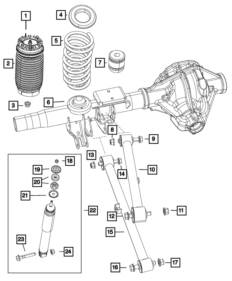 Genuine Mopar Air Suspension Spring Assembly 68349603AA | eBay