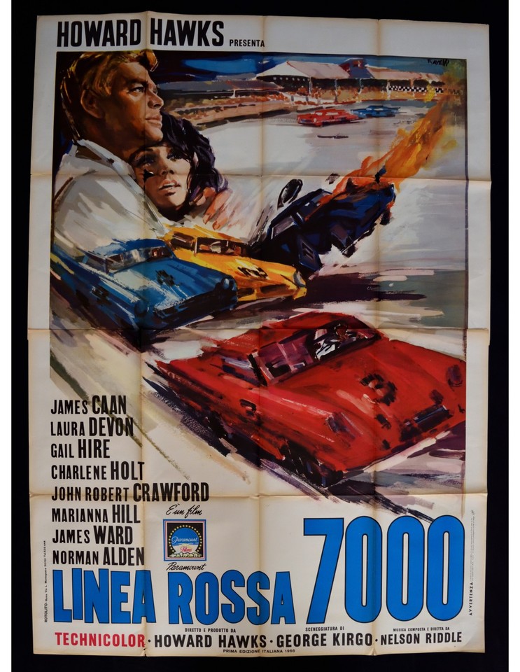 Manifesto Line Rossa 7000 Red Line James Caan Laura Devon Car Race A372 ...