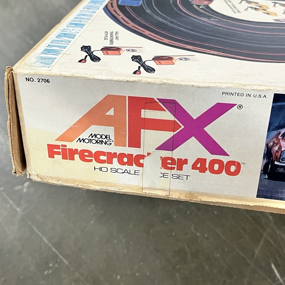 AFX Aurora Slot Car Track & Cars Firecracker 400 *Not Original Cars ...