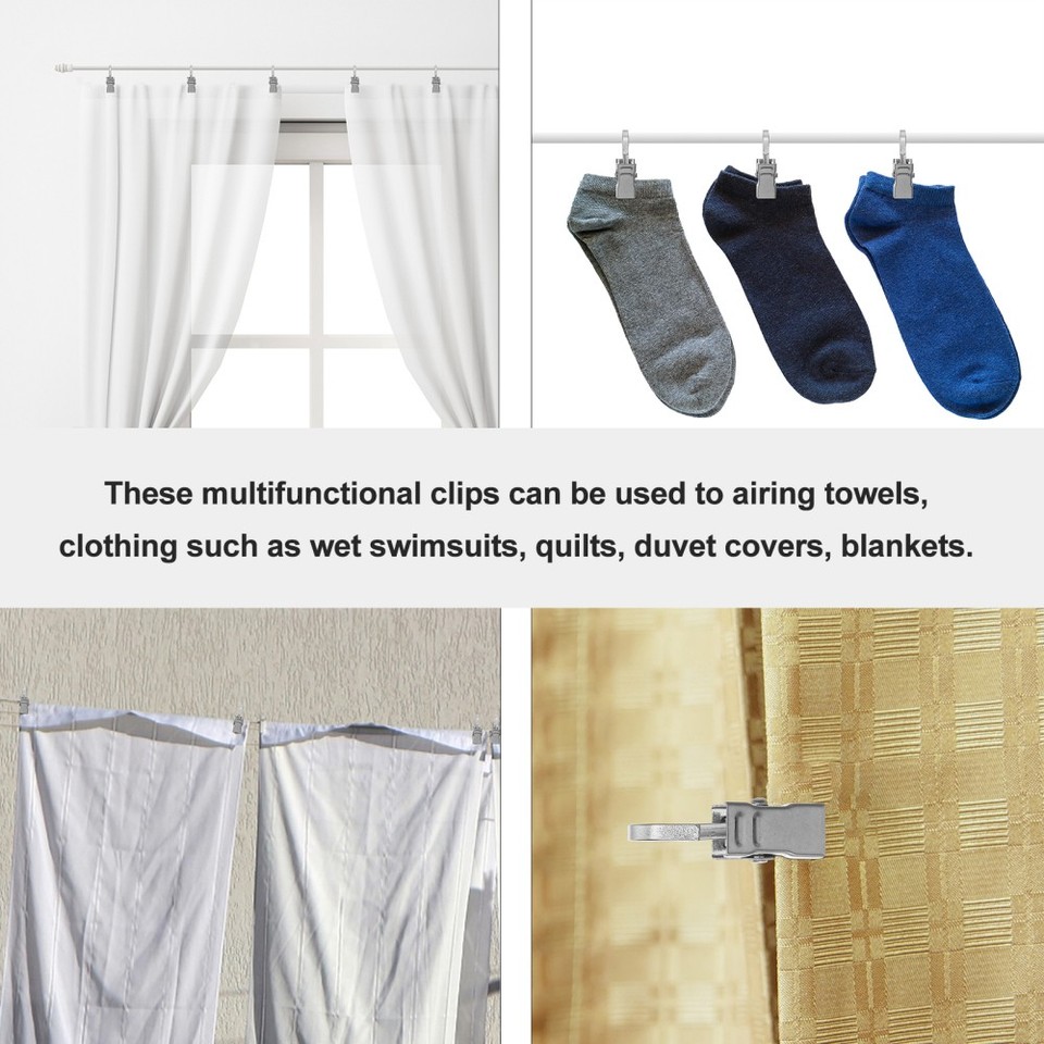 30pcs Practical Curtain Clips Shower Curtain Clip for Home Shower ...