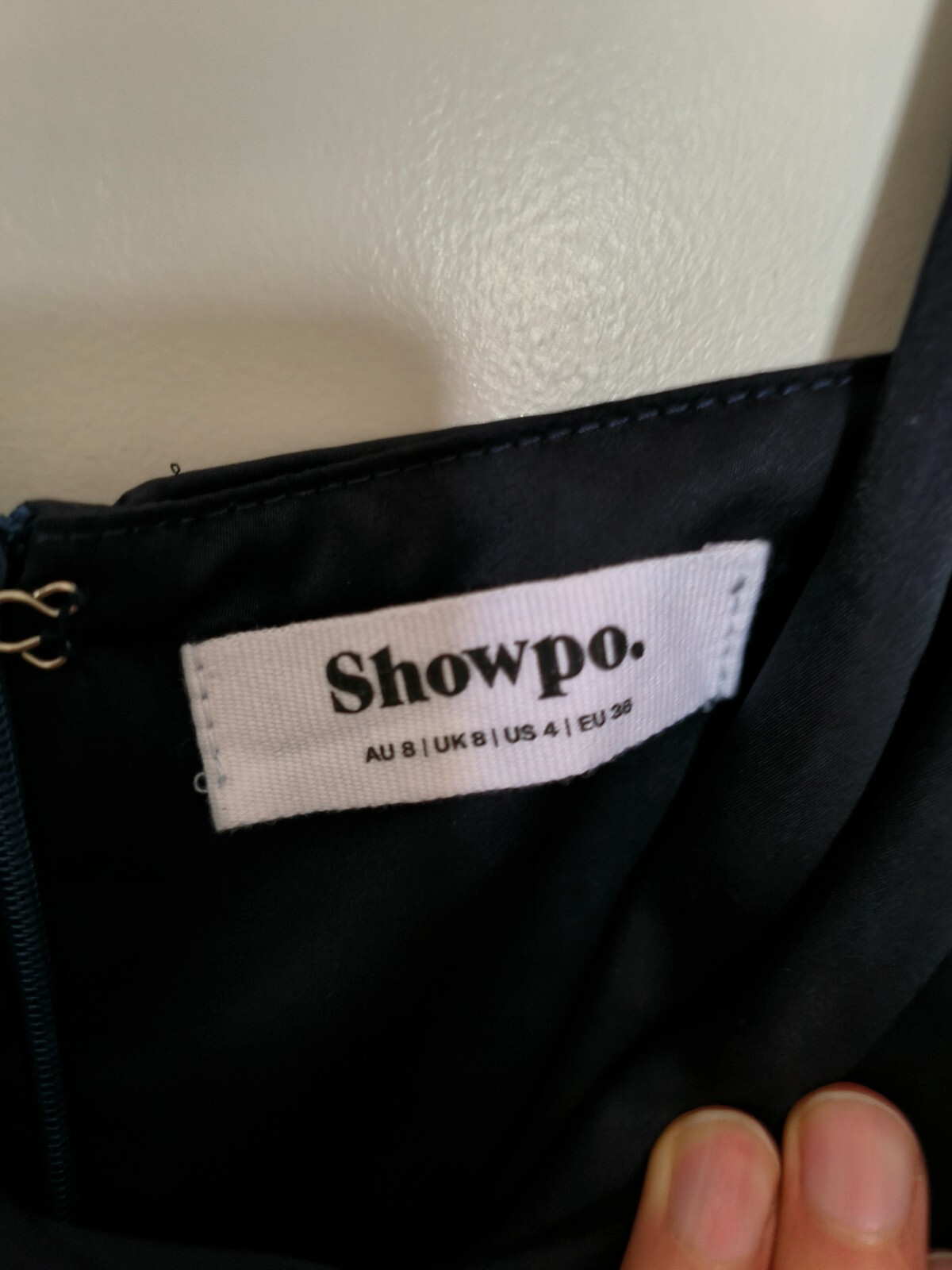 Showpo Show po Size 8 AUS drerss navy blue tie medium | eBay