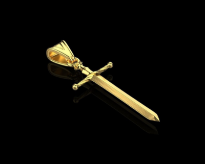 Real Gold Sword 2025 South Korea Angel Sword Of St. Gabriel 2.5 Oz