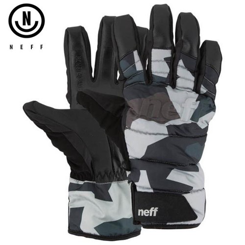 Neff Digger Insulated 2x PU coated NTX Ski Snowboard Gloves Camo M | eBay