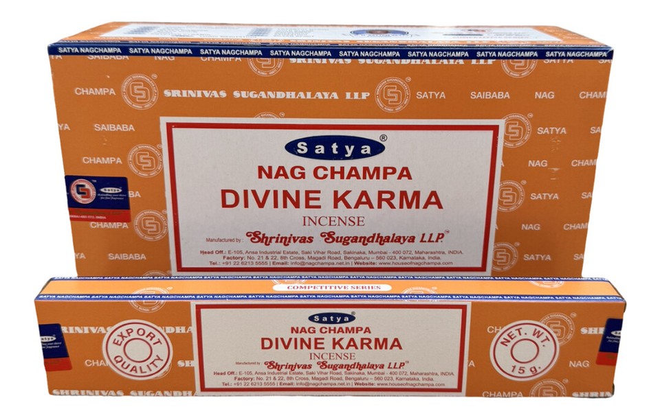SATYA Nag Champa Incense Sticks Joss 15g Packs Insence Scent Mix ...