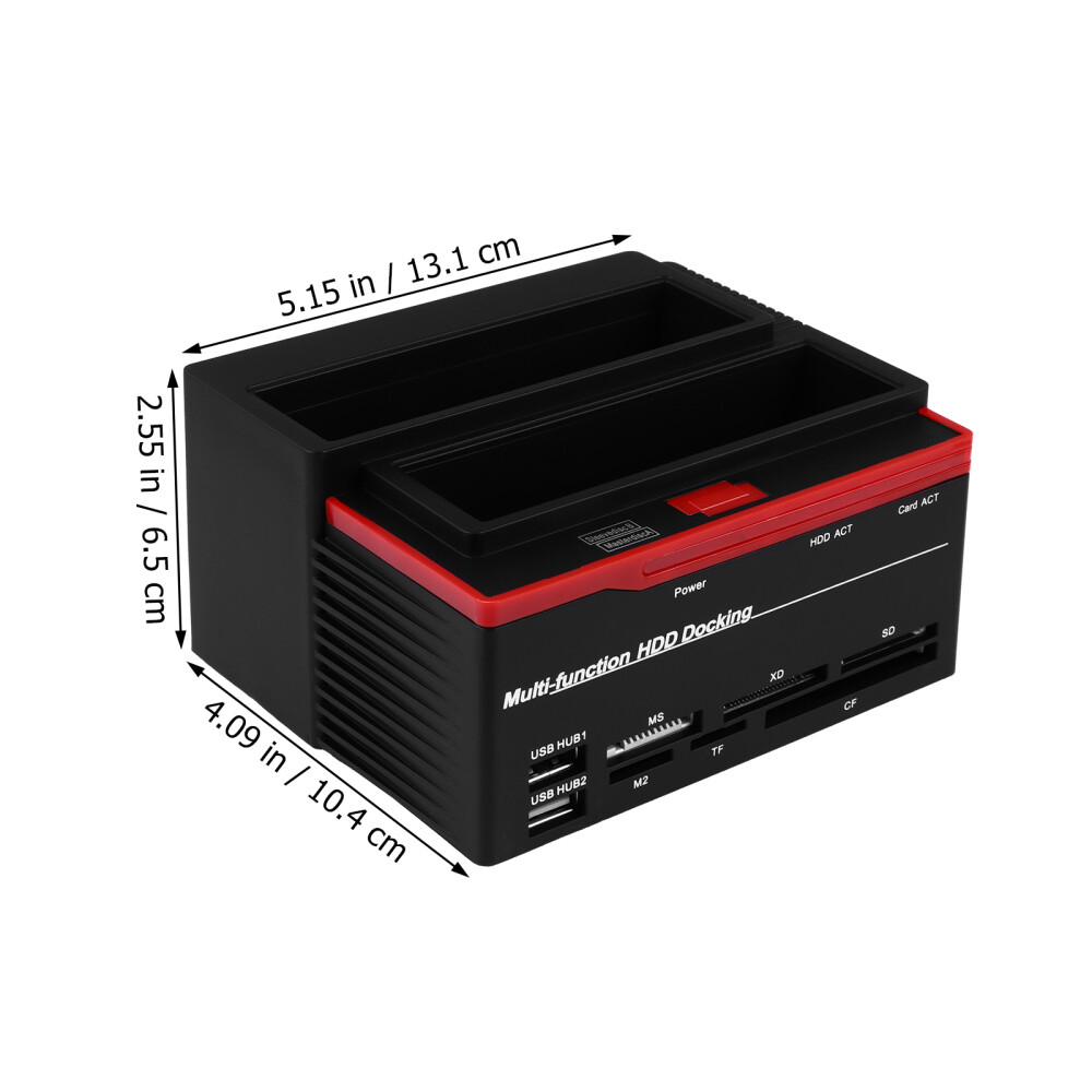 External Dual Hard Drive Card Reader HDD Docking Station 2.5″/3.5″ IDE ...
