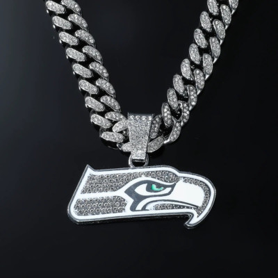 Seattle Seahawks Football Necklace Fashion Cubic Zirconia Chain | eBay