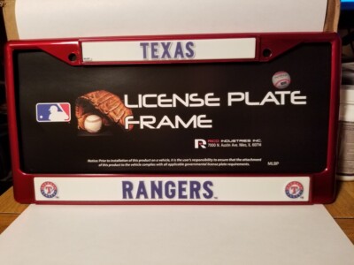 MLB Texas Rangers Red Colored Chrome License Plate Frame | eBay