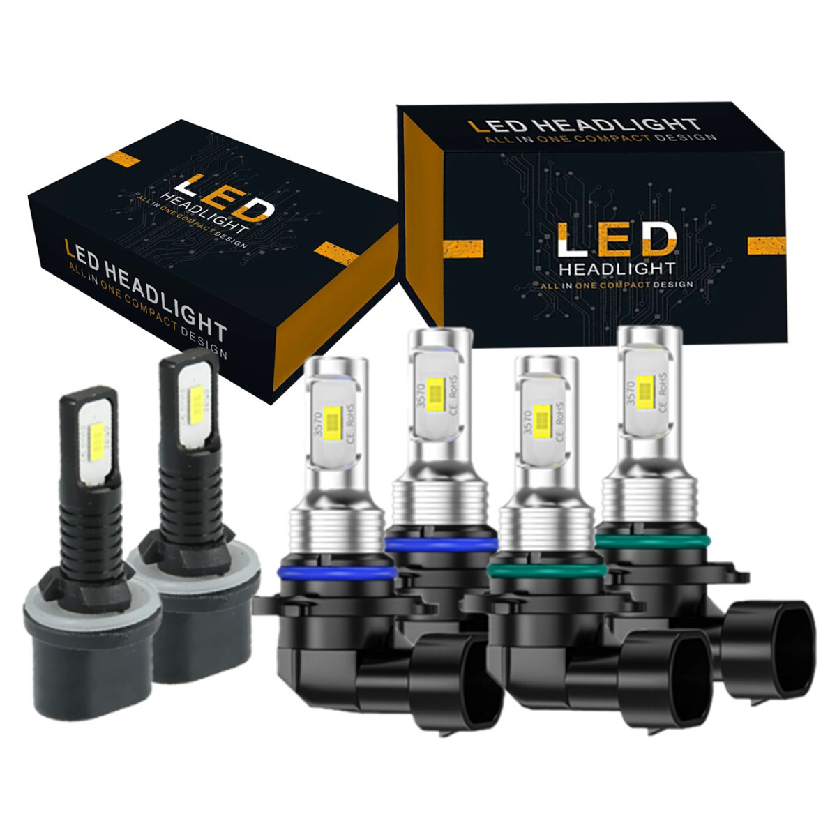 For Chevy Tahoe Sport Utility 5.3L LED Headlight Fog Light Bulbs Kit ...