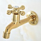 Gold Color Brass Kitchen Laundry bathroom Garden Mop Water Tap Faucet ...