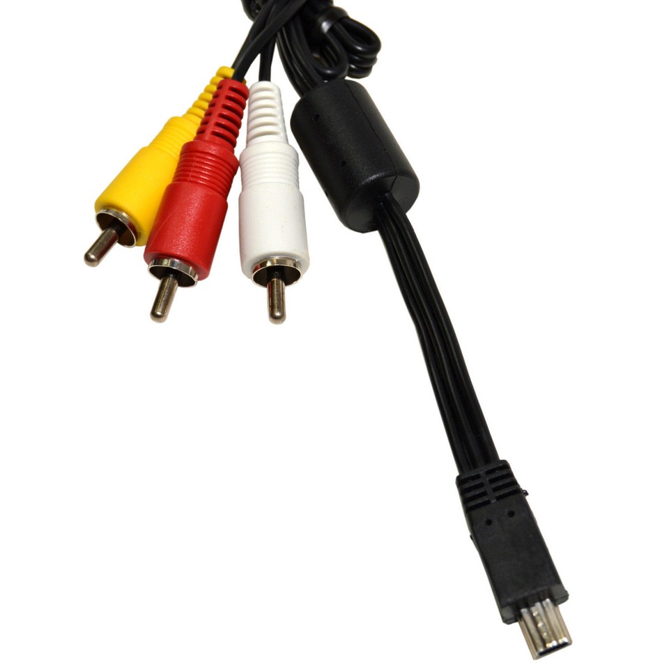 HQRP Mini USB To 3 RCA AV Cable for Canon EOS, IXUS, PowerShot Series ...