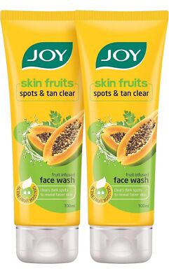 Joy Papaya Face Wash for Skin Brightening (2x100ml Value Pack Combo ...