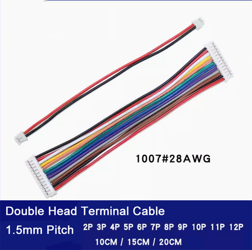 5Pcs 2P-12P Double Head Terminal Cable 1.5mm Pitch Connecting Line 10 ...