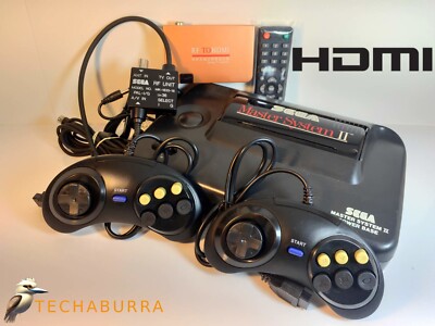 Sega Master System 2 II Console - w/ 2x Controllers + HDMI Adapter ...