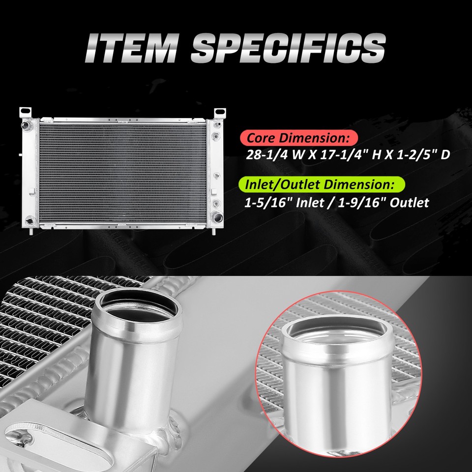 Aluminum Cooling Core Radiator for Escalade Silverado/Sierra 1500 2500 ...