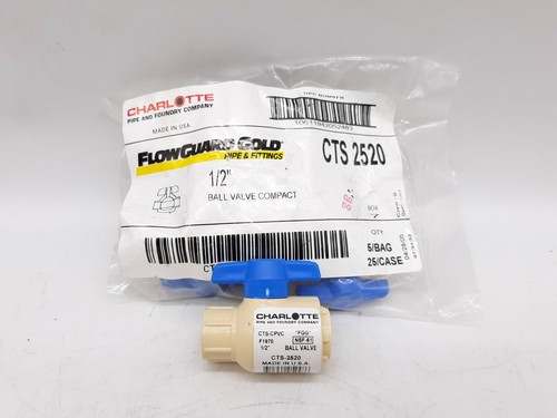 Charlotte FlowGuard CTS 2520 1/2" Ball Valve Compact (Bag of 5) | eBay
