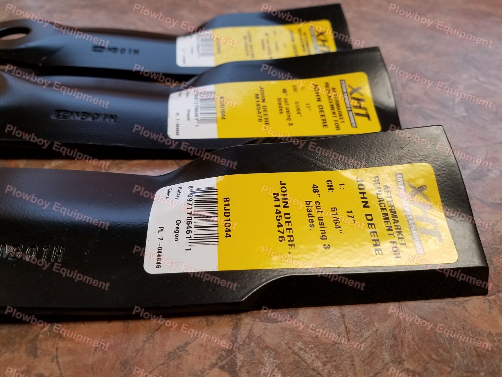 Set of 3 XHT Mower Blades for John Deere M145476 M127500 M127653 90-348 ...