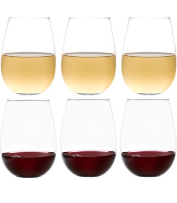 Stemless Wine Glasses, Set of 6, 17 Fl Oz | eBay