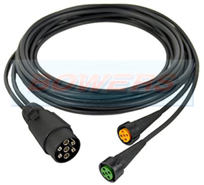 ASPOCK 7PIN - 2x 5 PIN QUICK FIT PLUG IN 5M WIRING HARNESS IVOR ...