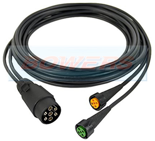 ASPOCK 7PIN - 2x 5 PIN QUICK FIT PLUG IN 5M WIRING HARNESS IVOR ...