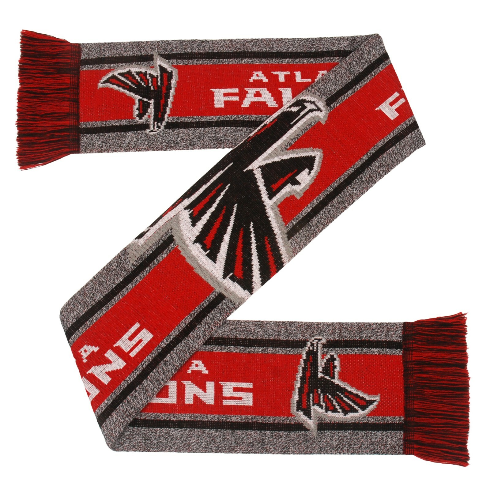 Atlanta Falcons Gray Scarf Knit Winter Neck - Double Sided Big Team ...