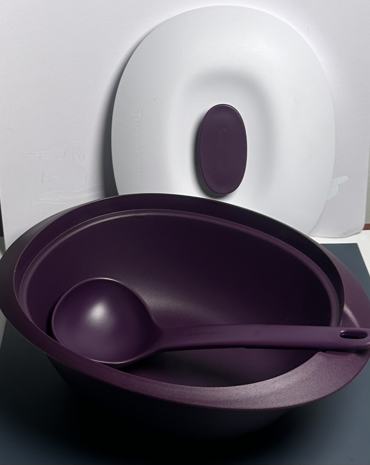 Tupperware 1.8Lt Servingware with dark Purple w/ ladle | eBay
