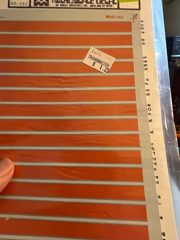 MICROSCALE DECAL HO SCALE HO-262 SP Daylight Window Stripe | eBay