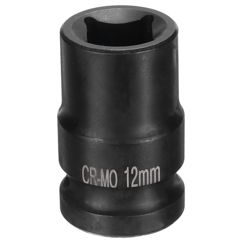 4 Point Square Socket 1/2" Drive 12mm Metric CR-MO Square Impact Wheel ...