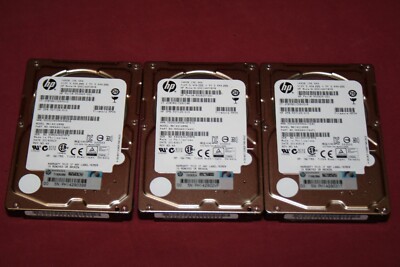 Lot of (3) HP MK1401GRRB 147GB 15k SAS 6Gbps 32MB Cache 2.5" HDD ...