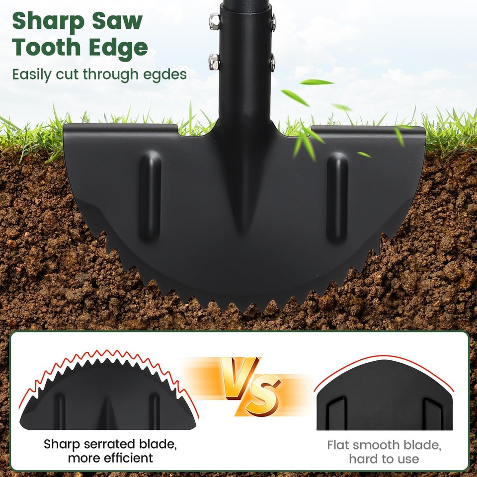 Edger Lawn Tool, Sharp Saw-Tooth Half Moon Hand Lawn Edging Tool for ...