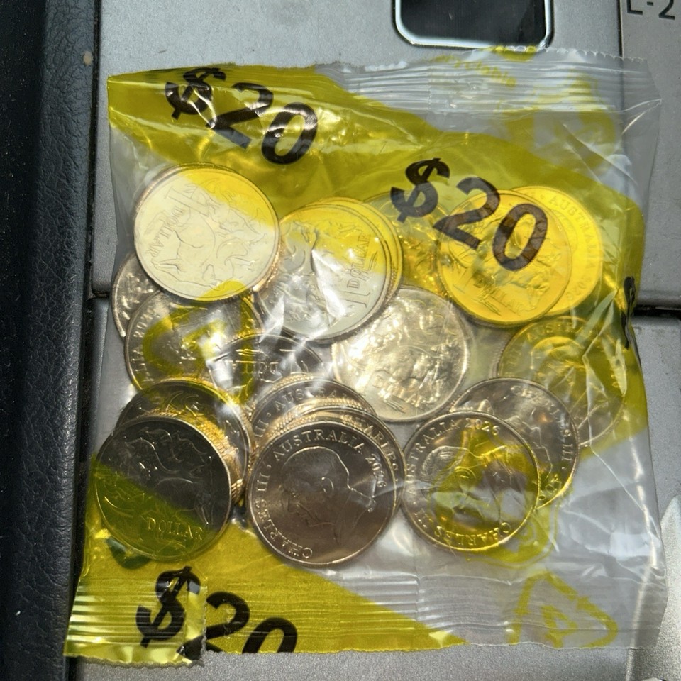 $1 NEW 2026 COINS $1x20 6 Roos 60th ANN DEC$ CH3 UNC COND Ex/SEC BAGS.🫥 ...