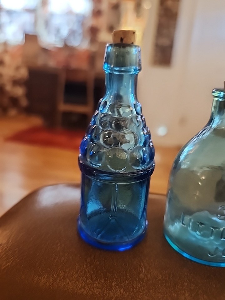 VTG Dr Fisch’s Bitters Fish Bottle Wheaton Blue Green Amber Glass My ...
