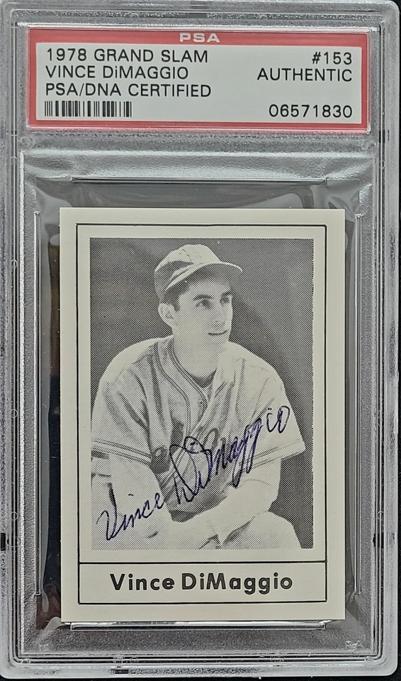 1978 Grand Slam #153 Vince DiMaggio Signed PSA DNA | eBay