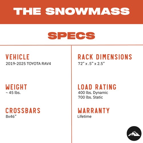 Sherpa The Snowmass Roof Rack for 2019-2025 Toyota RAV4 Made in USA ...
