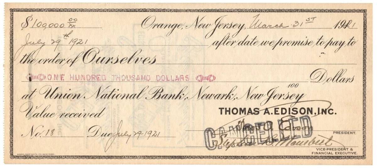 Thomas Edison Storage Battery