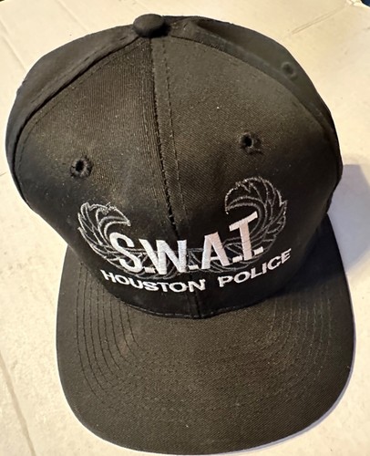 VINTAGE HOUSTON POLICE SWAT S. W.A. T. EMBROIDERED ADJUSTABLE SNAPBACK ...