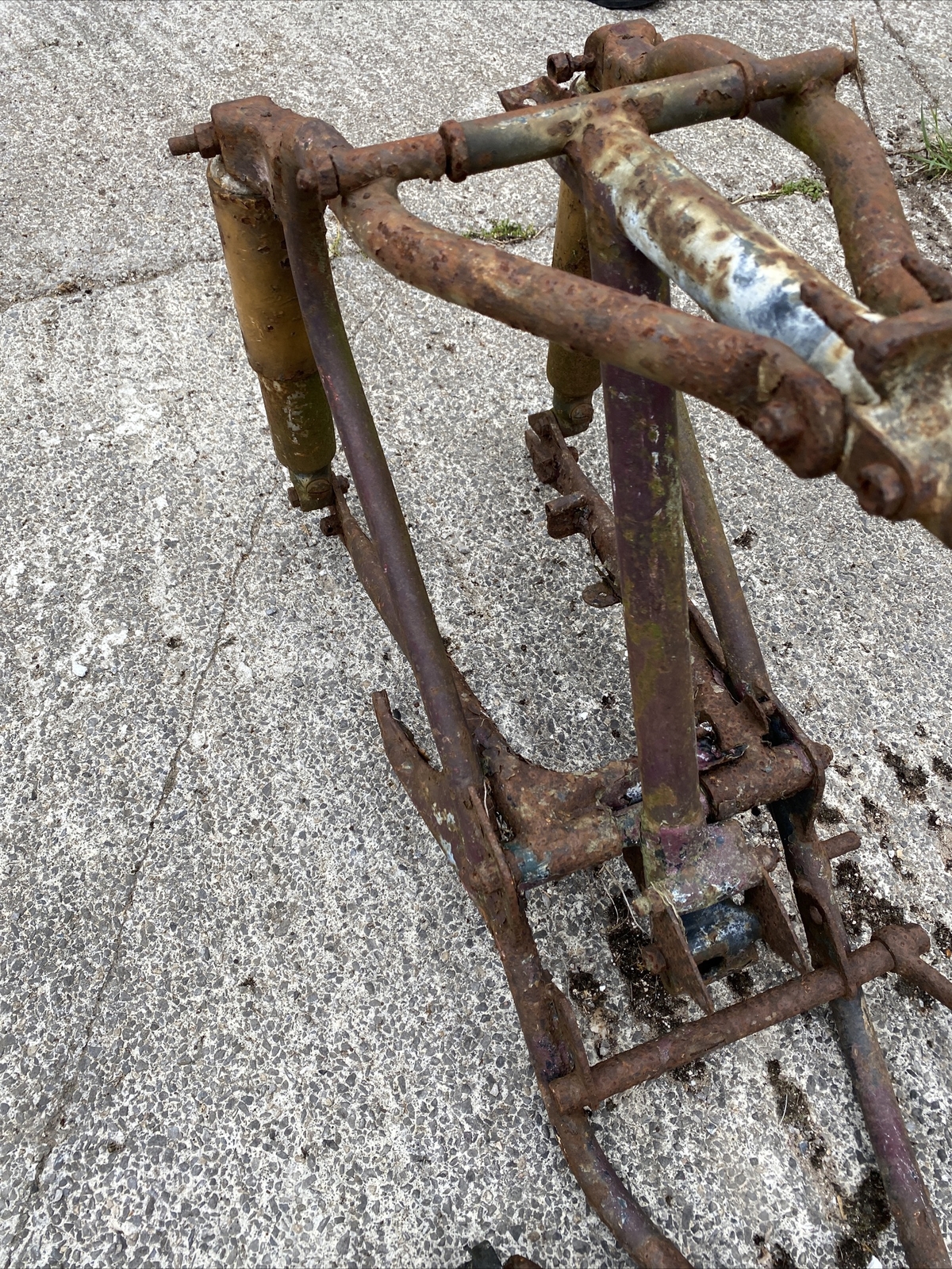 Old Vintage Villiers Motorcycle Motorbike frame | eBay UK