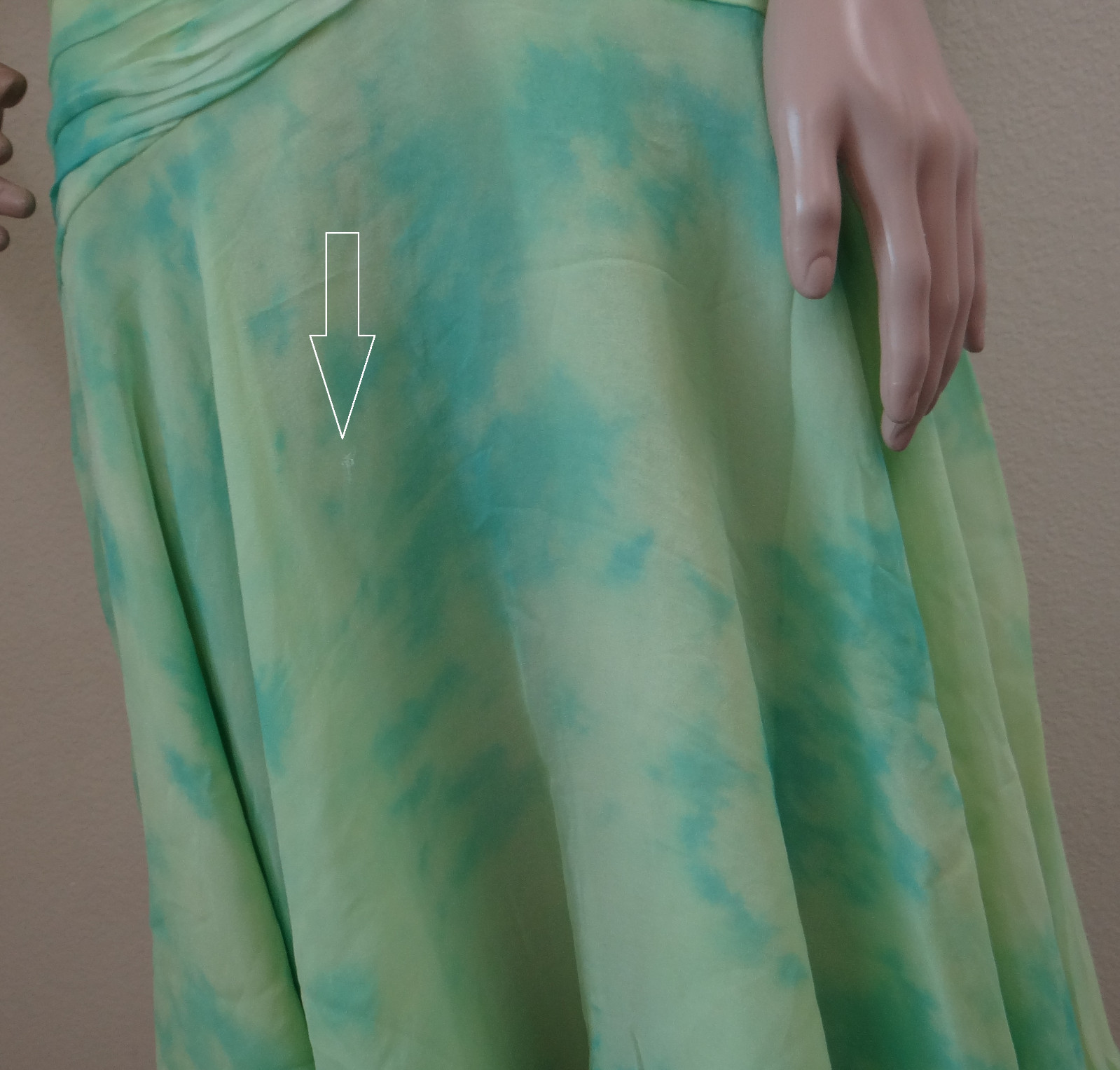 NWT genuine BASIX II 100% silk multi green beaded halter dress, 12-FEW ...