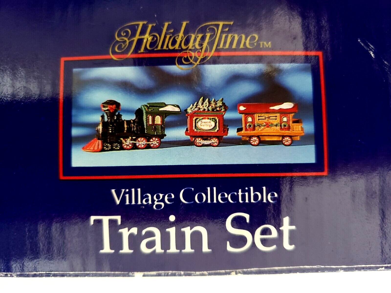1990's Holiday Time Village Christmas Collectible Porcelain 3 Piece ...