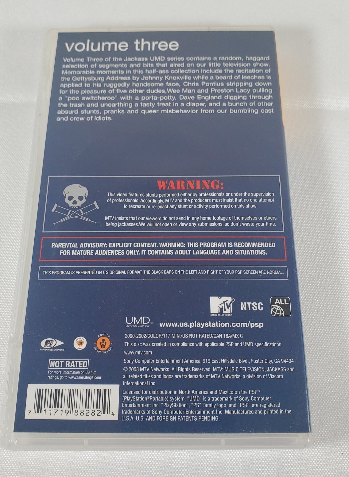 Jackass - Vol. 3 (UMD, 2008) PSP Movie 711719882824| eBay