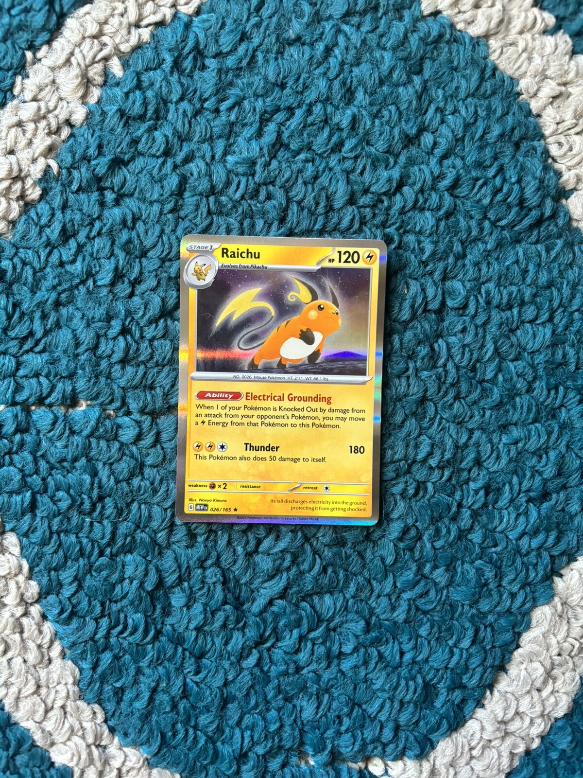 RAICHU 026/165 Scarlet & Violet 151 Set - HOLO RARE Pokémon Card - NM ...